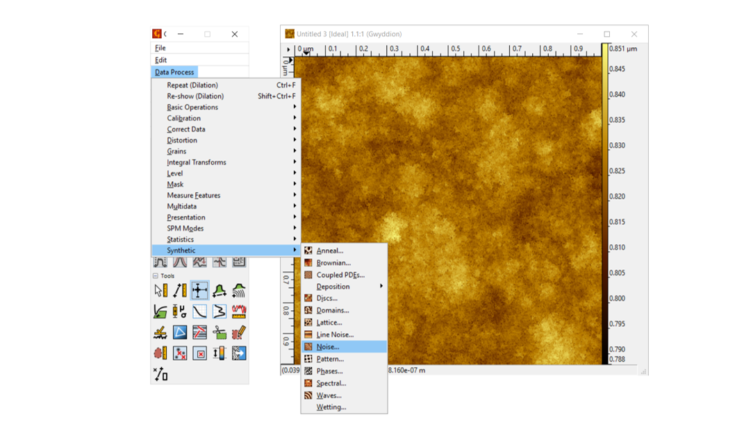 FridayAFM - Gwyddion roughness analysis
