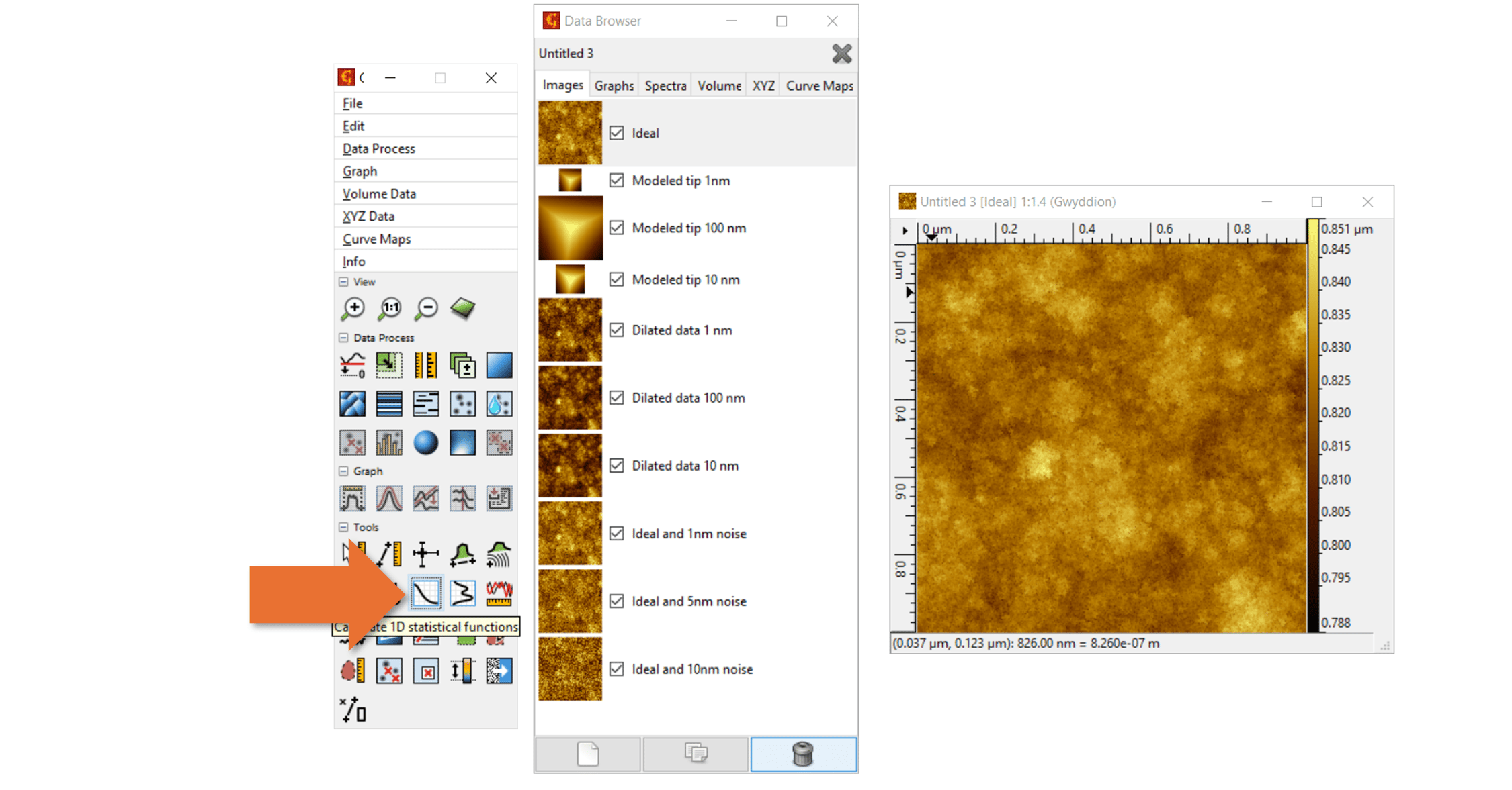 FridayAFM - Gwyddion roughness analysis