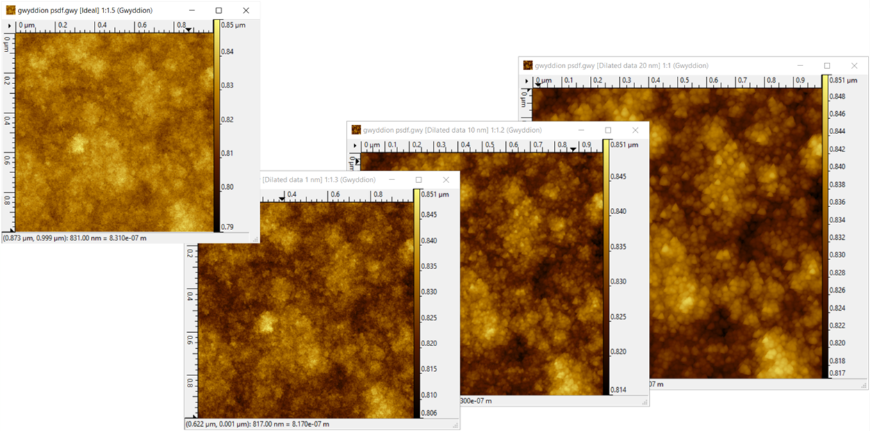 FridayAFM - Gwyddion roughness analysis