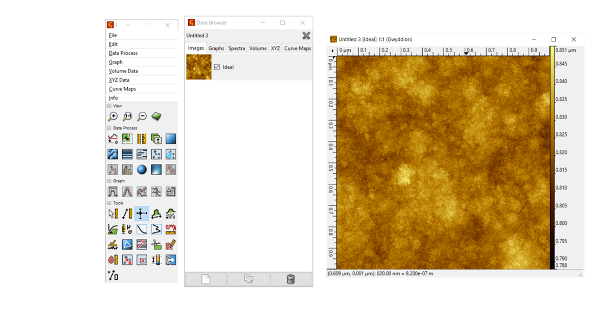 FridayAFM - Gwyddion roughness analysis
