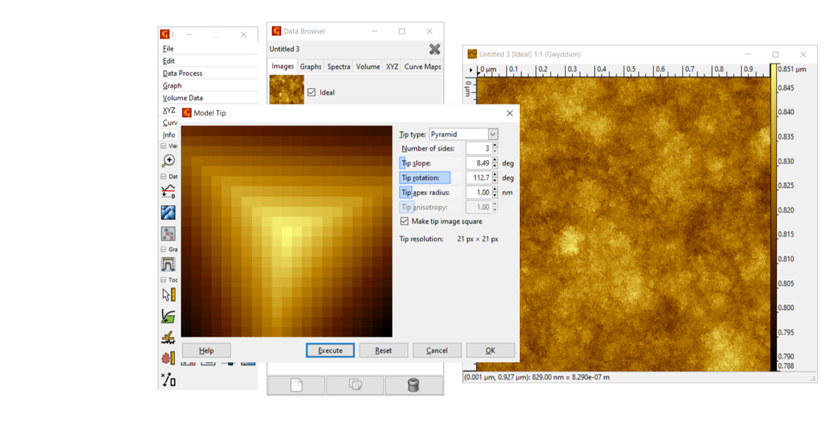 FridayAFM - Gwyddion roughness analysis